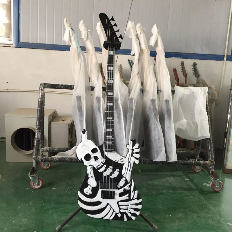 Factory George Lynch Skull Skeleton 4 Strings Electric Bass Guitar ...