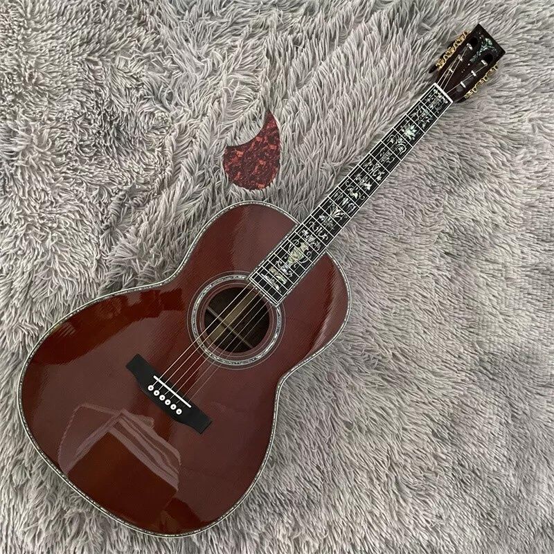Custom 00045 Slotted Head Acoustic Guitar 39 Inches Solid Top Fretboard ...