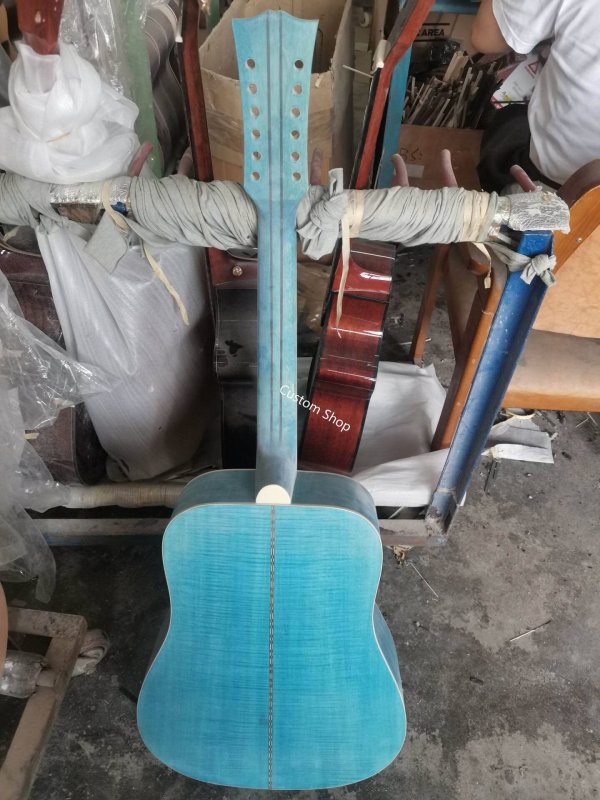 Custom 12 Strings Birds in Flight Viper Blue Custom Acoustic ...