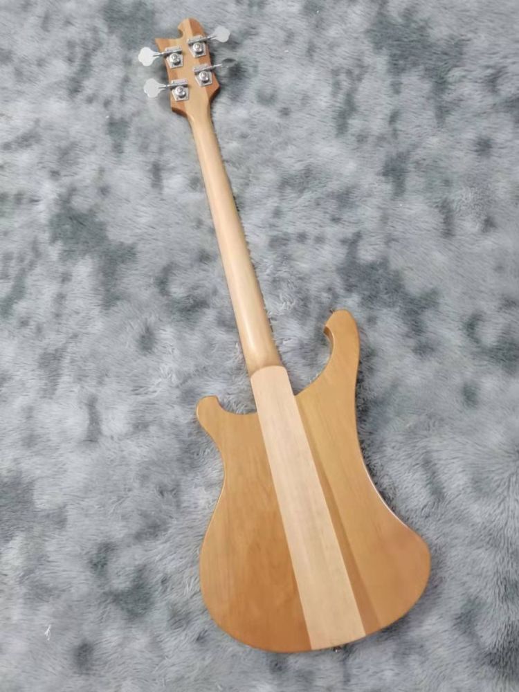 Custom 4 String Bass Log Color Maple Neck Through Mahogany Body