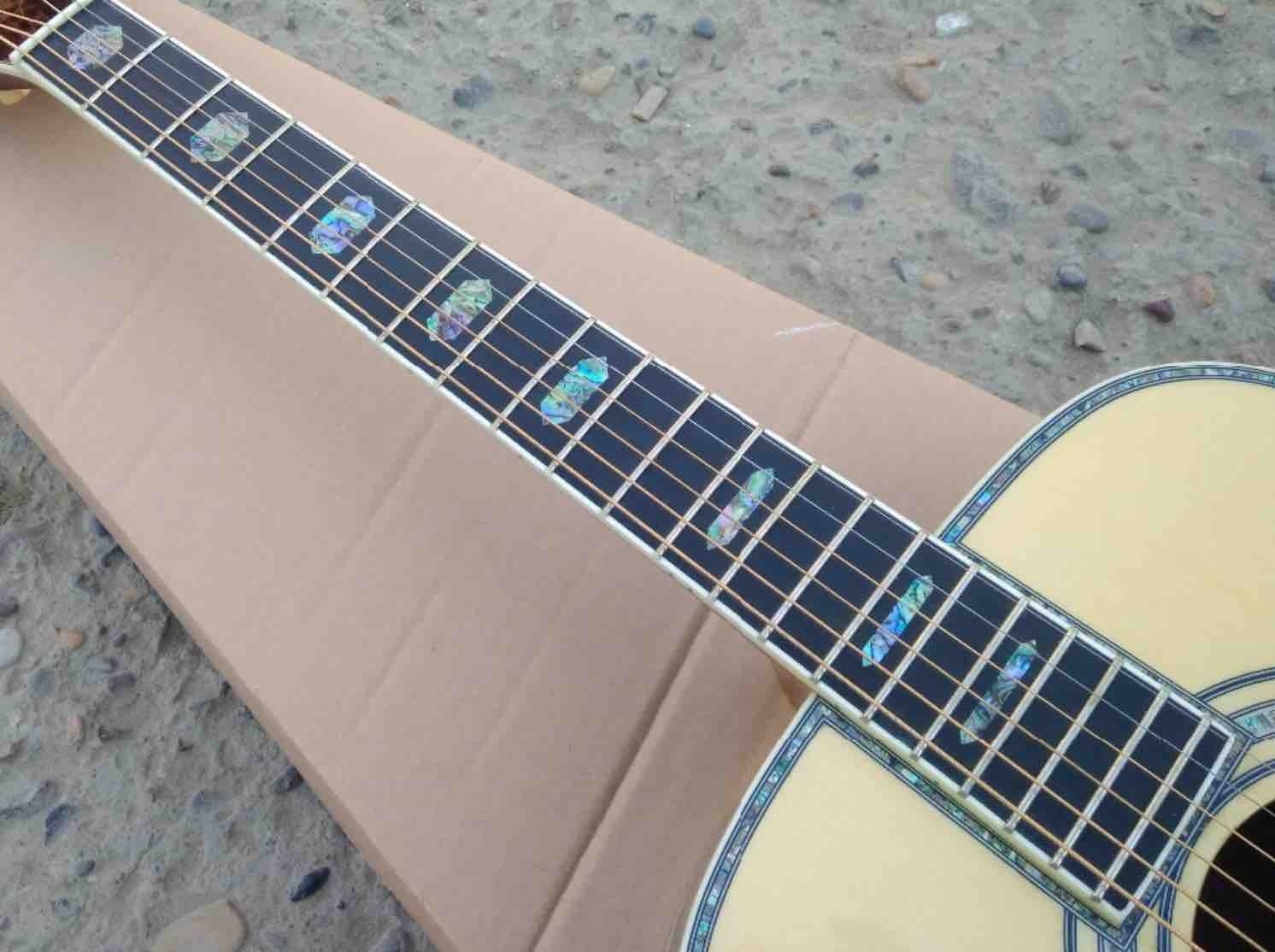 Custom Abalone Binding Glossing Finish Headstock Shell Inlay 5A AAAAA ...