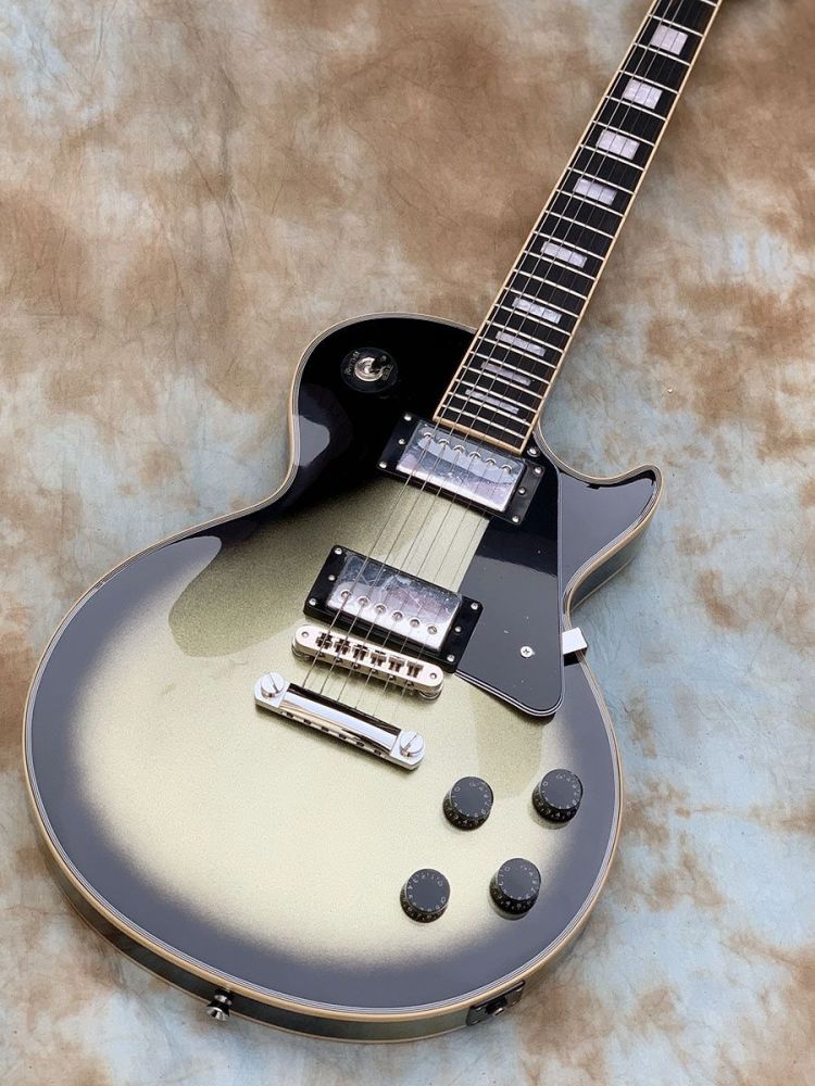 Custom Grand LP Electric Guitar in Black with Ebony Fingerboard Binding ...