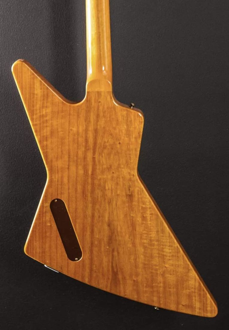 Explorer Electric Guitar with Gold Hardware and White Pickguard