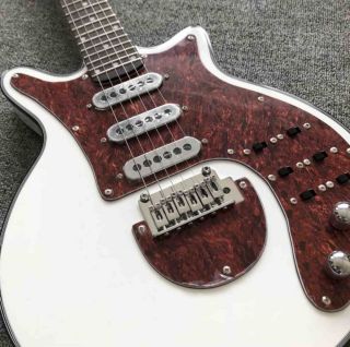 Factory shop White Guild Brian BM01 Brian May Guitar Black Pickguard 3 ...