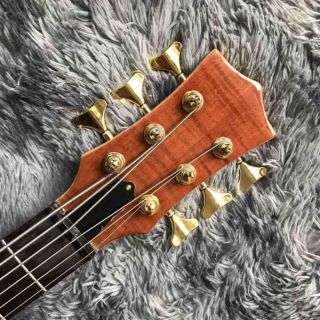 Custom Neck Through Body 6 Strings Electric Bass Guitar