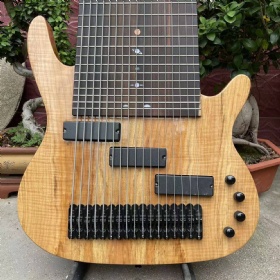Custom 17 Strings Neck Through Body Electric Bass Guitar Rosewood ...