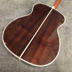 Custom Abalone Binding 40 Inch OM Body Solid Rosewood Back Side ...