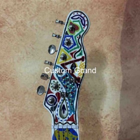 AMAZING Unique Custom Hand Painted Art Electric Guitar Right Handed ...