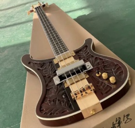 Custom Rickenbacker Style Bass Guitar Mahogany Body Lemmy Kilmister ...