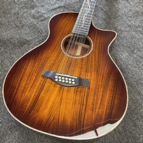 Custom 12 Strings KOA Wood Acoustic Guitar Glossing Finish Body Matt ...