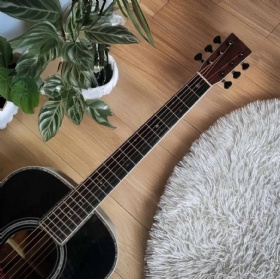 Custom OM Body Solid Cocobolo Wood Back Side Acoustic Guitar OM-45 Folk ...