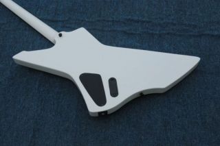 Custom White Snakebyte James Hetfield Electric Guitar with Active Pickups